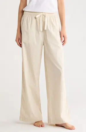 Nordstrom Cotton Poplin Pajama Pants - Beige Zena Geo