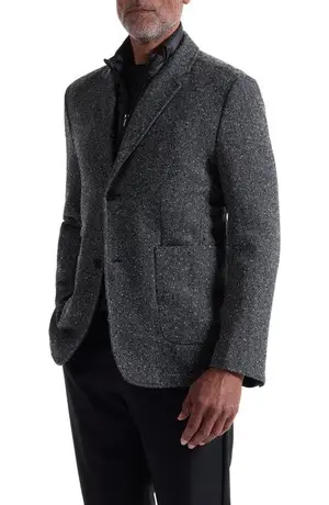 Bugatchi Herringbone Jacket With Removable Bib
