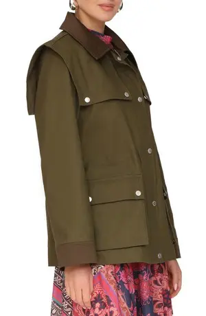 Avec Les Filles Cotton Canvas Utility Coat