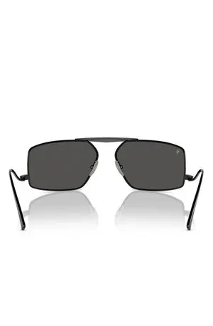 SCUDERIA FERRARI Oversized Rectangular Sunglasses - Black/grey