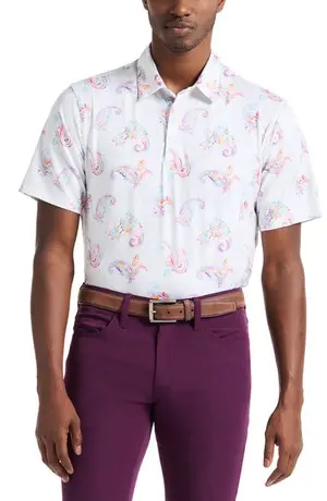 Robert Graham Keltz Paisley Performance Golf Polo