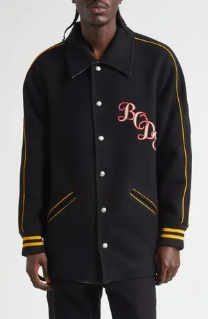 BODE Monogram Snap Reversible Jacket - Black Multi