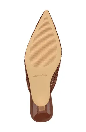 Calvin Klein Camily Pointed Toe Mule - Cognac