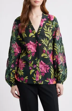 Kobi Halperin Jennifer Blouse - Black Multi