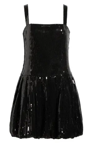 WAYF Bella Bubble Hem Sequin Minidress