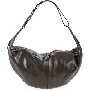LEMAIRE Quiver Clip Leather Bag - Dark Chocolate