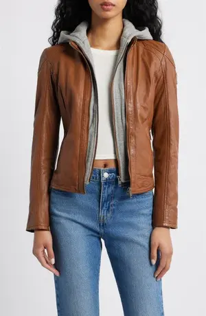 Mauritius Allice Leather Moto Jacket