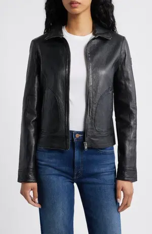 Mauritius Lusan Leather Moto Jacket