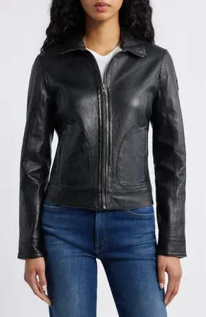Mauritius Lusan Leather Moto Jacket