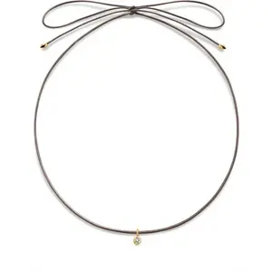 Monica Vinader Lab Grown Diamond Cord Pendant Necklace - 18ct Gold Vermeil/lab Dia