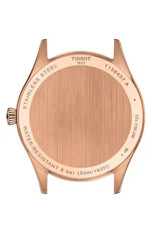TISSOT Classic Dream Automatic Leather Strap Watch - Silver