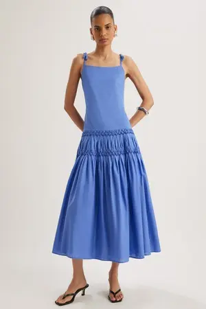 Merlette Layal Midi Dress - Azure