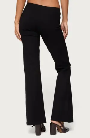 EDIKTED Belted Flare Leg Trousers