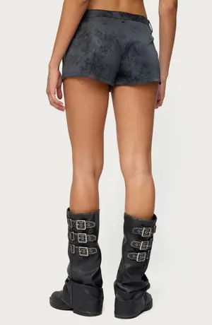 EDIKTED Rhiley Faux Suede Shorts
