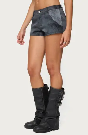 EDIKTED Rhiley Faux Suede Shorts