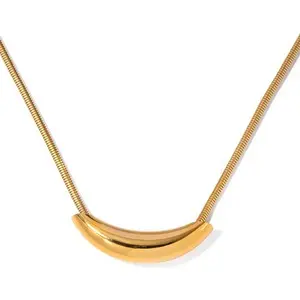 MACRAE & CO. Tube Pendant Necklace - Gold