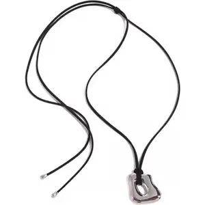 MACRAE & CO. Polished Metallic Pendant Necklace - Silver