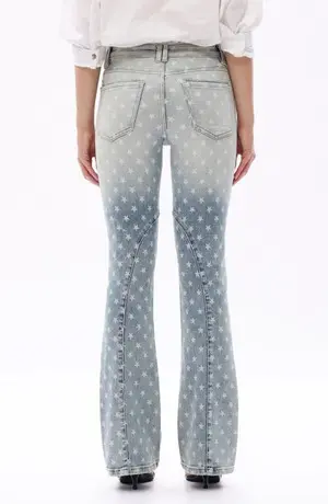 BAYEAS Star Print Bootcut Jeans