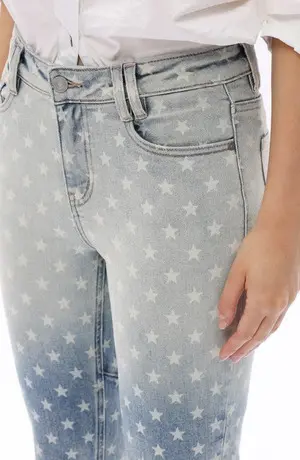 BAYEAS Star Print Bootcut Jeans
