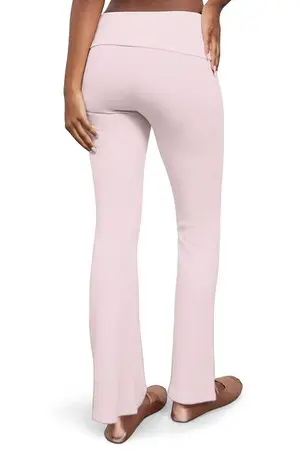 FLORENCE BY MILLS High Waist Foldover Rib Pants - Ballet Slipper