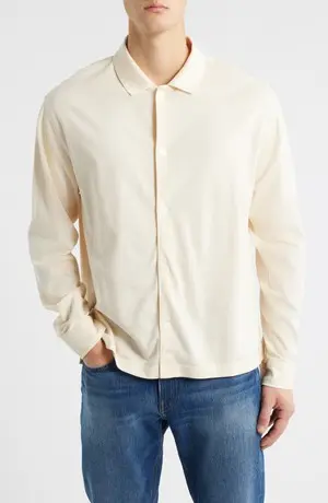FRAME Cotton Piqué Button-up Shirt