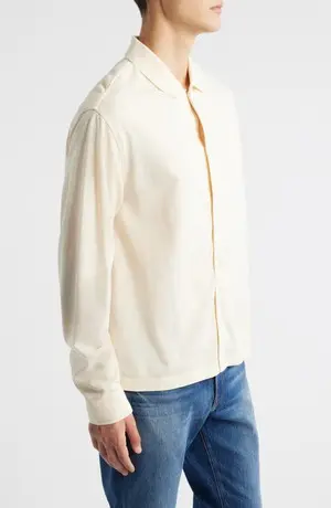 FRAME Cotton Piqué Button-up Shirt