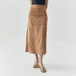 ATS Fern Suede Midi Skirt