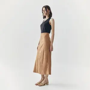 ATS Fern Suede Midi Skirt