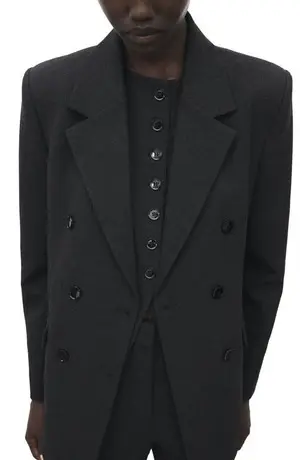Mango Double-breasted Suit Blazer