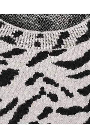 Mango Animal Print Crewneck Sweater