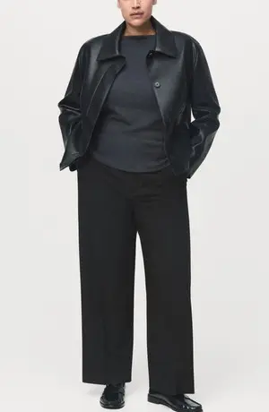 Mango Crop Straight-leg Trousers