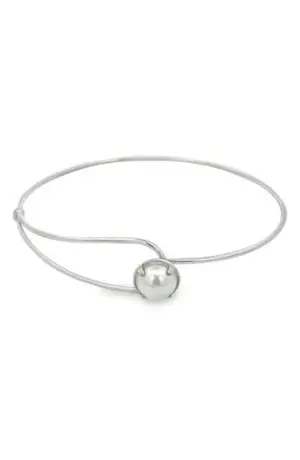 MACRAE & CO. X Sharina Faux Pearl Buckle Bracelet - Silver