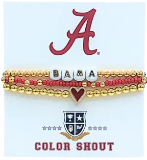 COLOR SHOUT Alabama Bracelet Stack - Yellow Gold