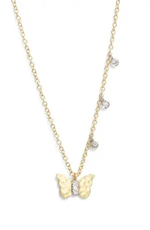 Meira T Butterfly Pendant Necklace - Yellow