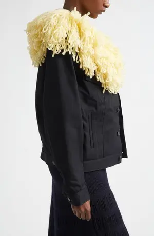 DIOTIMA Wool Blend Fringe Collar