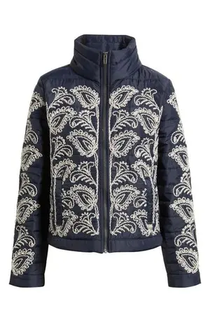 NIC+ZOE Embroidered Puffer Jacket