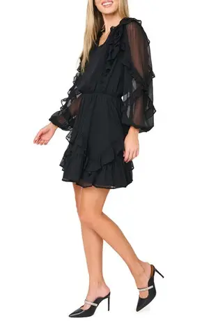 GIBSONLOOK Chloe Ruffle Long Sleeve Dress