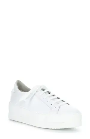 BOS. & CO. Maya Platform Sneaker - White Verona Leather