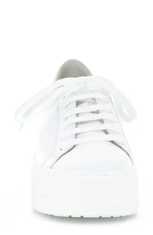 BOS. & CO. Maya Platform Sneaker - White Verona Leather