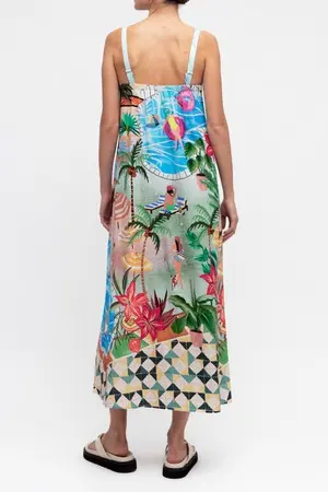 PAPER HEART Printed Pool Side Maxi Dress