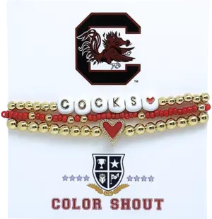 COLOR SHOUT South Carolina Bracelet Stack - Yellow Gold