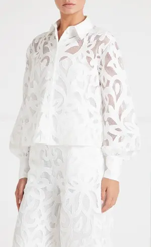 TEMPERLEY LONDON Louis Embroidered Lace Shirt