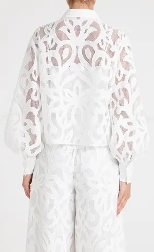 TEMPERLEY LONDON Louis Embroidered Lace Shirt