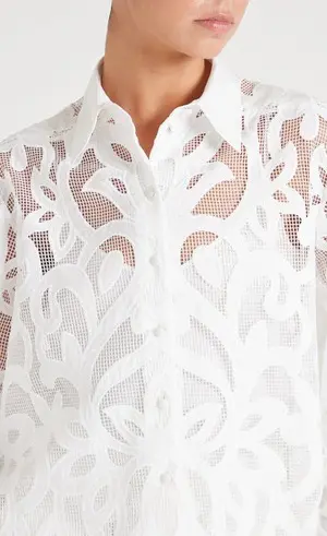 TEMPERLEY LONDON Louis Embroidered Lace Shirt