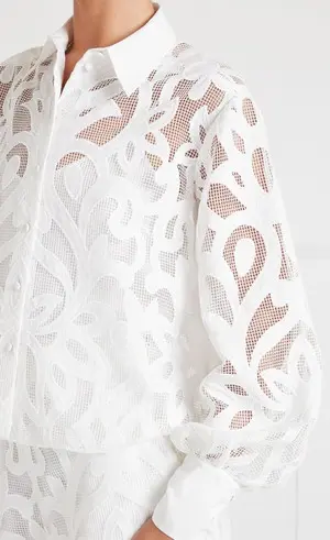 TEMPERLEY LONDON Louis Embroidered Lace Shirt