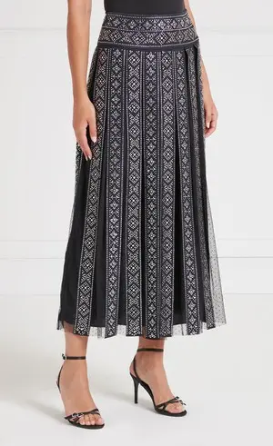 TEMPERLEY LONDON Gallantry Embellished Pleated Skirt