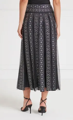 TEMPERLEY LONDON Gallantry Embellished Pleated Skirt