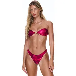 SUNKISSED Le Bandeau Strapless Swim Top - Rouge