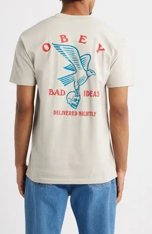 Obey Bad Ideas Eagle Graphic T-shirt