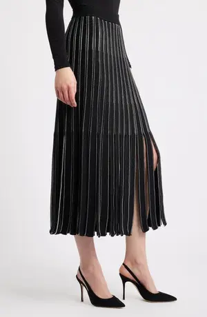 BOSS Fatrina Pleated Midi Skirt - Black